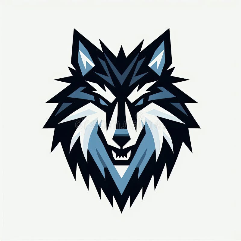 Dynamic Wolf Tattoo with Angular Details Stock Illustration ...