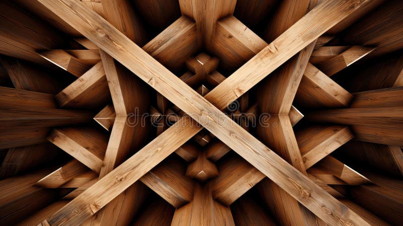 Dynamic wood beam isolated stock illustration. Illustration of ...