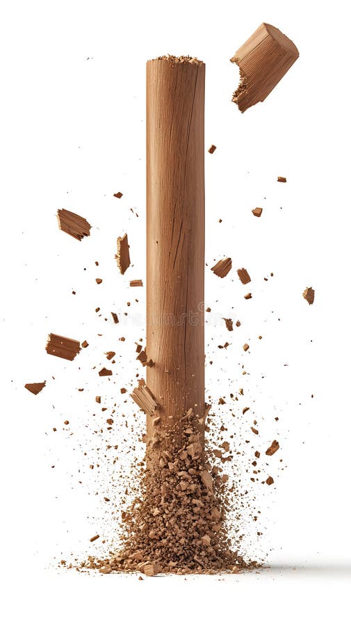 Dynamic Wood Splintering in Action Stock Illustration - Illustration of ...