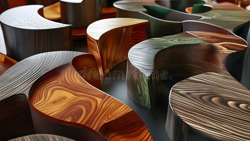 Dynamic Wooden Forms Create Abstract Organic Patterns with Modern ...