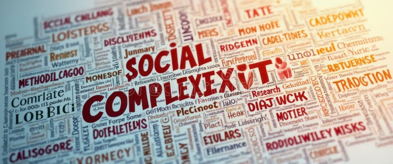 Dynamic Word Cloud Highlighting Social Complexity in Bold Stock Image ...