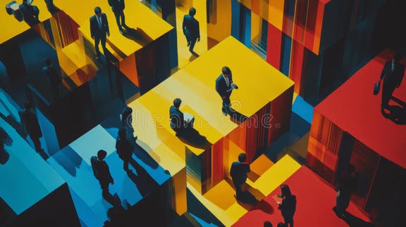 Dynamic Workforce Engaged in Various Tasks within a Thriving Business ...