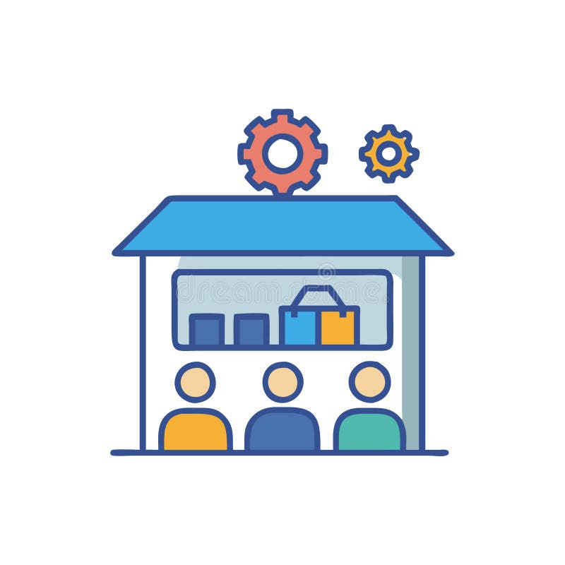 Dynamic Workshop Icon for Learning Stock Illustration - Illustration of ...