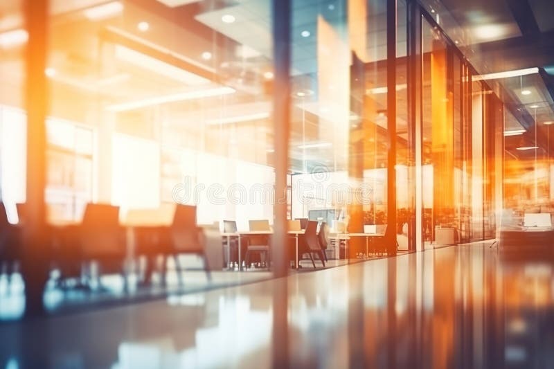 Dynamic Workspace: Blurred Office Vistas Stock Illustration ...