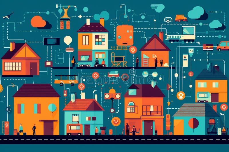 Interconnected Devices Stock Illustrations – 753 Interconnected Devices ...