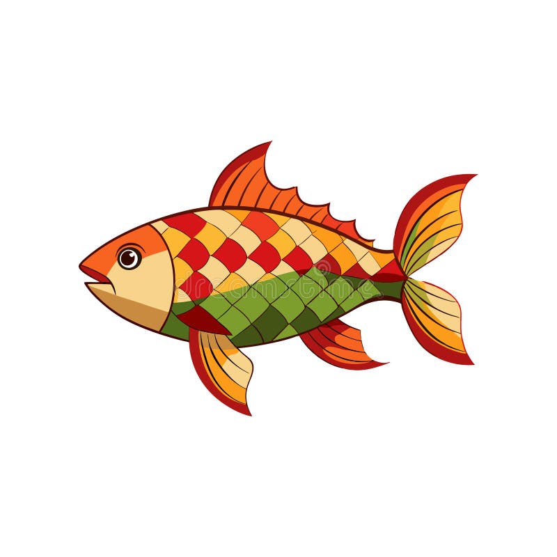 Dynamic Woven Fish Aquatic Display Stock Illustration - Illustration of ...