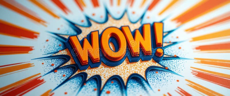 Dynamic WOW Comic-style Explosion Stock Image - Image of impact ...