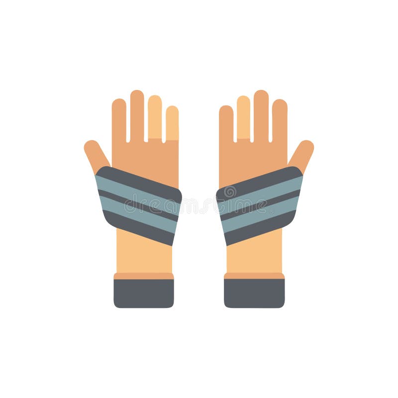 Dynamic Wrist Wraps Icon stock illustration. Illustration of fitness ...