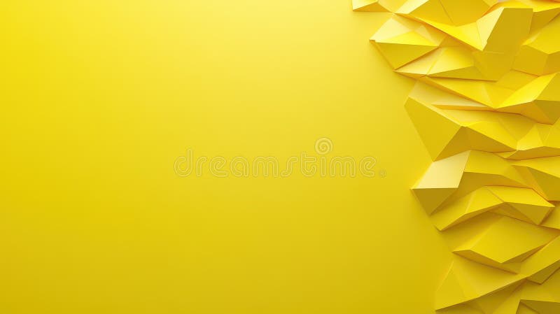 Dynamic Yellow Background with Abstract Paper Triangles, a Vibrant ...