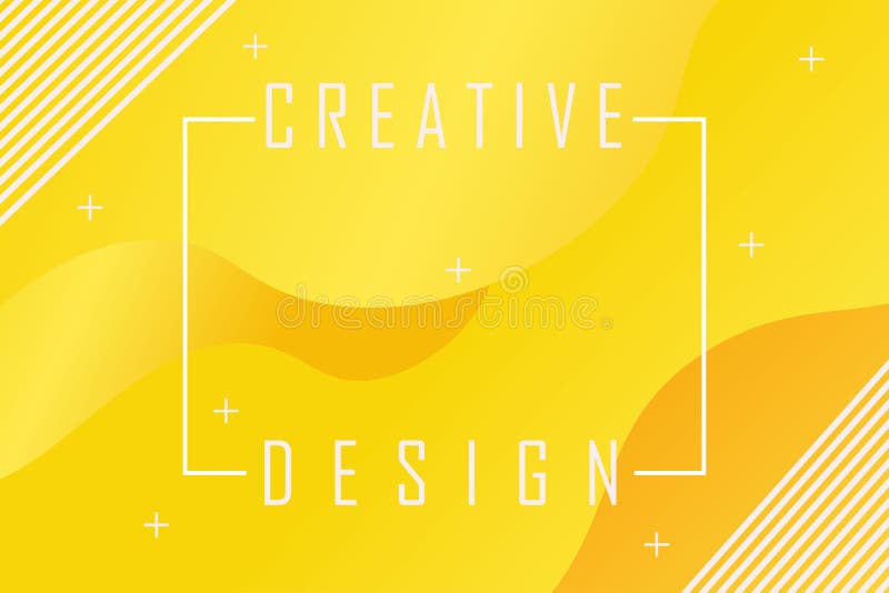 Dynamic Yellow Background with Fluid Shape Modern Concept Stock Vector ...