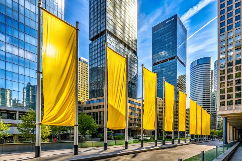 Dynamic Yellow Banners for Architectural Photography a Collection ...