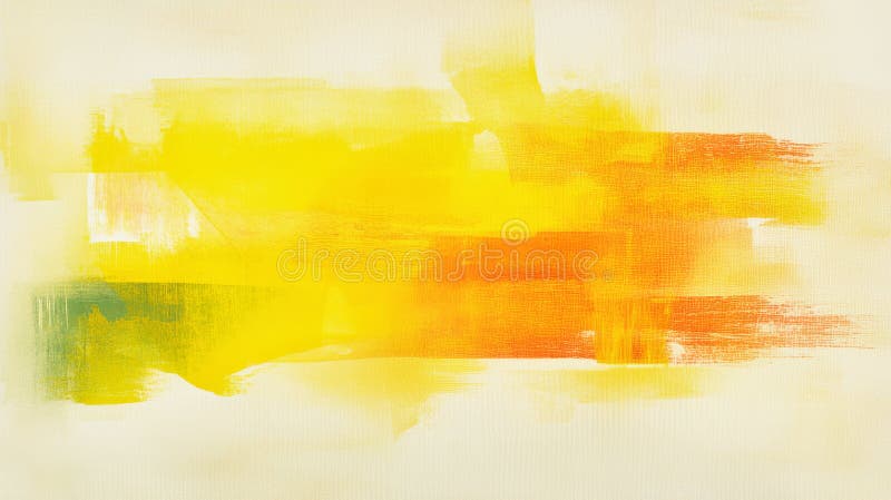 Dynamic Yellow Brushstrokes Create a Vibrant Abstract Composition with Layered Watercolor ...
