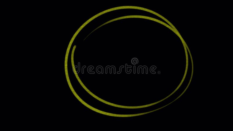 Dynamic Yellow Circle on Black Screen. Stock Video - Video of dynamic ...