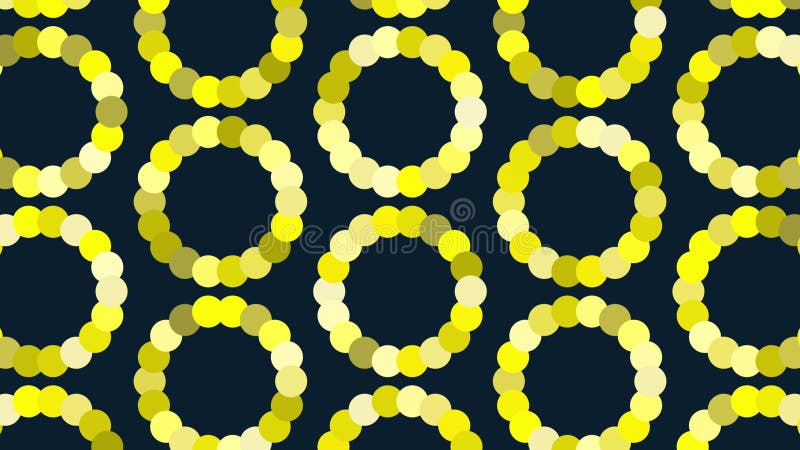 Dynamic Yellow Circle Pattern on Black Background Stock Video - Video ...
