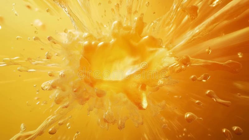 Dynamic Yellow Liquid Explosion Creating Stunning Visual Effects Stock ...