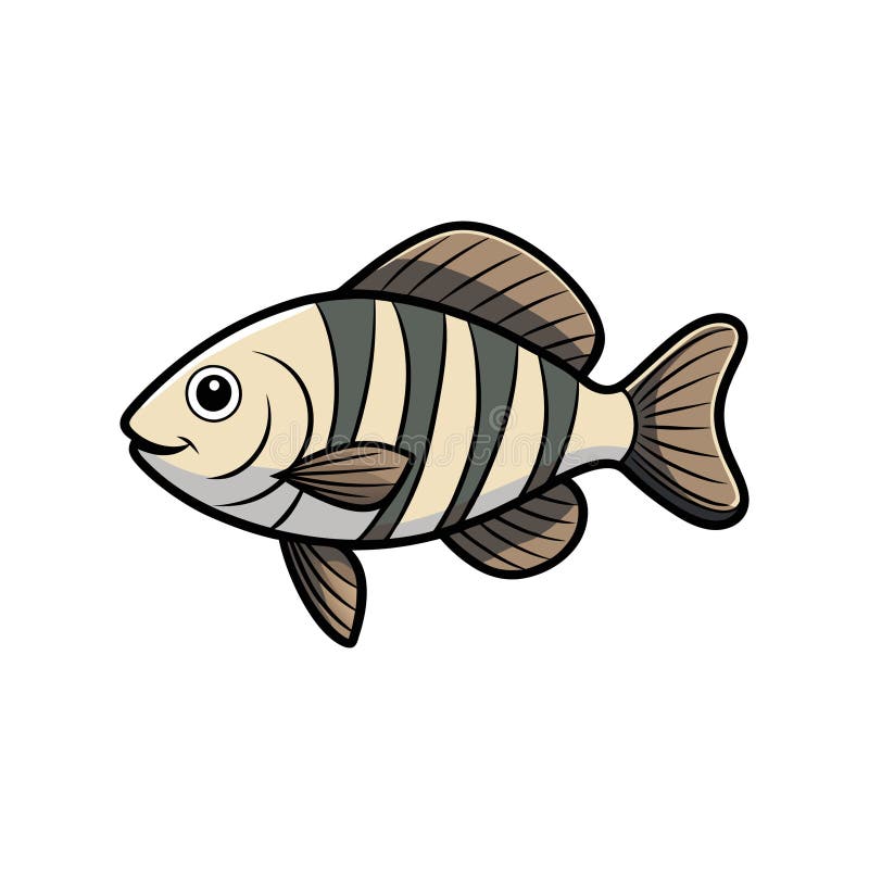 Dynamic Zebra Tilapia Realistic Artwork Stock Illustration ...
