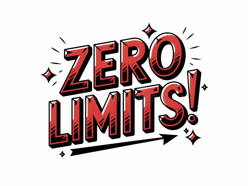 Dynamic Zero Limits Typography with Bold Red and Black Design Elements ...