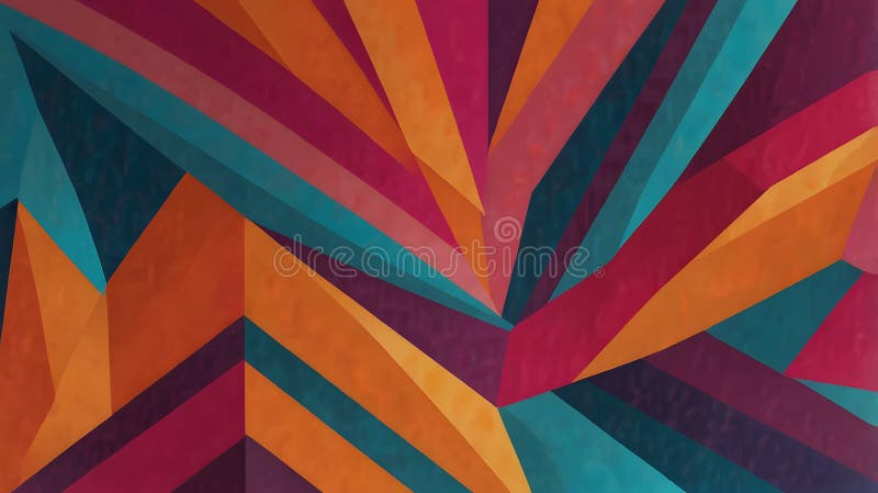 Dynamic, Zigzag Patterns in Orange, Teal, and Fuchsia, with Ample ...