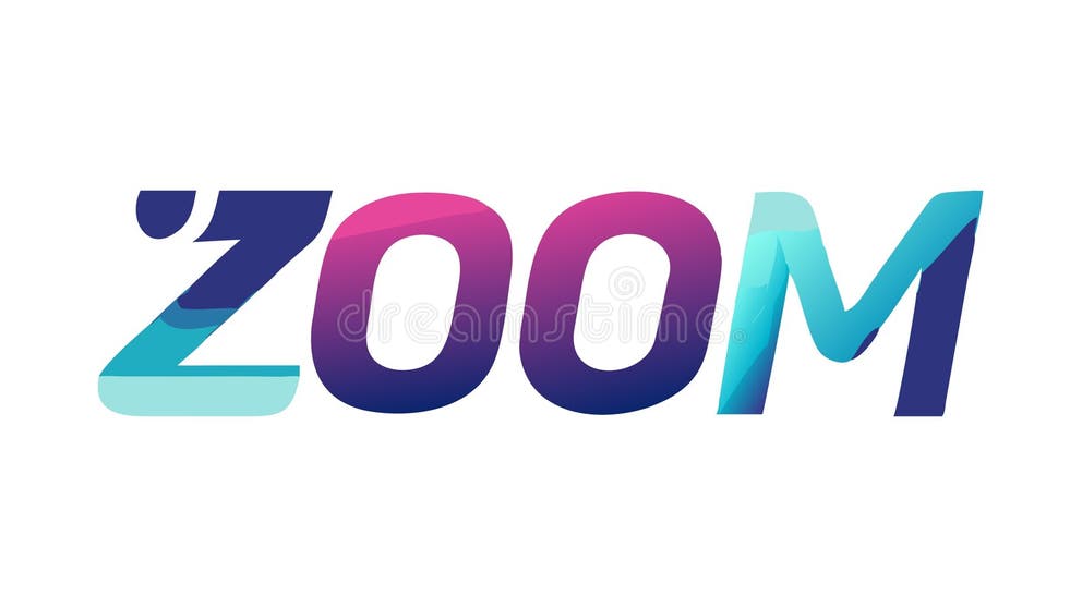 Dynamic ZOOM Text Logo, Digital Magnification Video Conferencing, Vector Design Generative AI ...