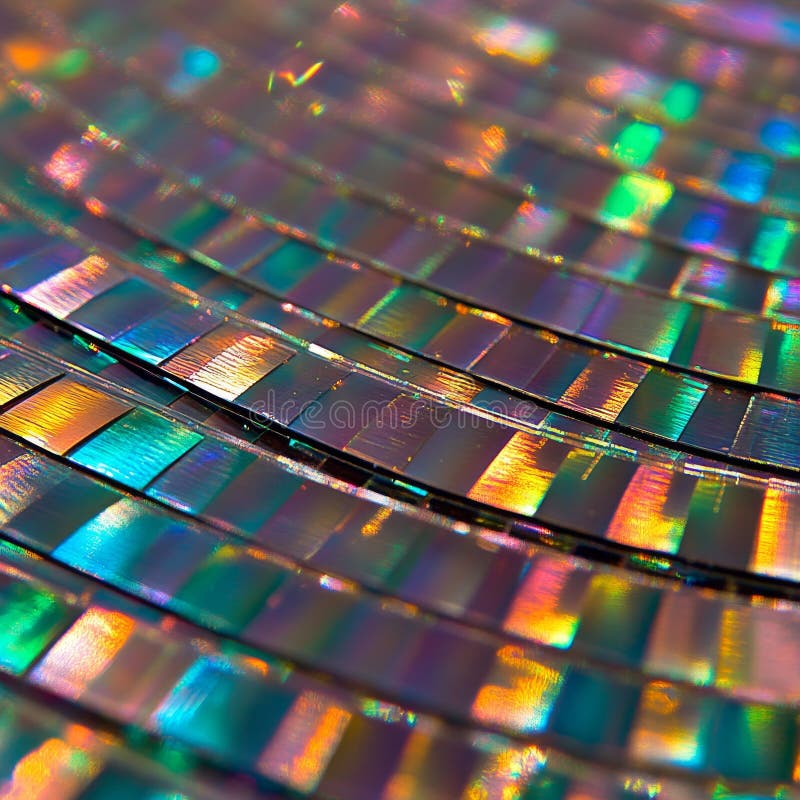 A Dynamic, Zoomed-in Picture Featuring a Round Semiconductor Wafer with ...