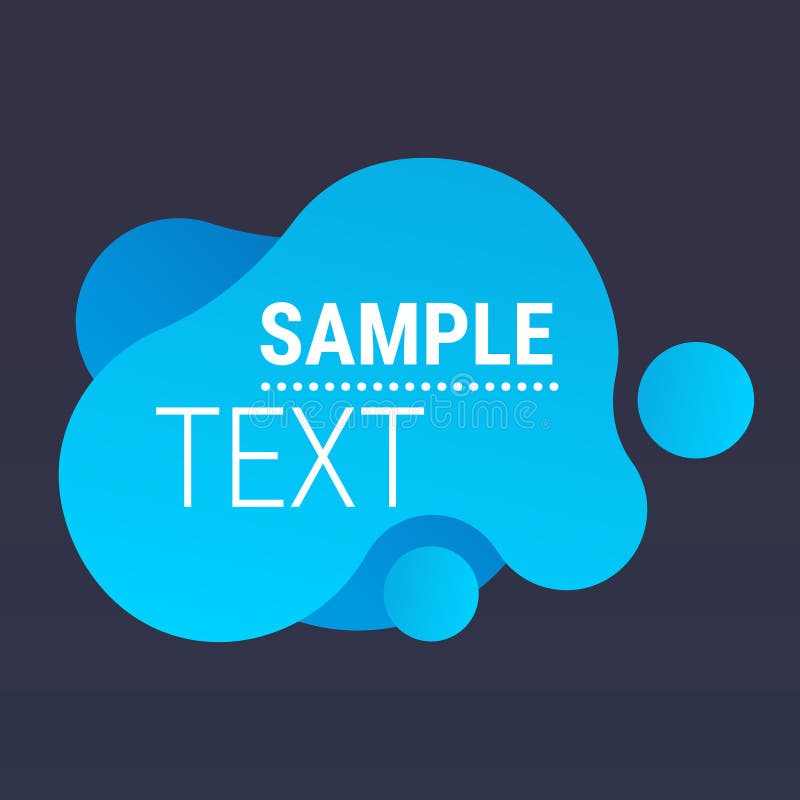 Dynamical Blue Gradient Form Abstract Banner Flowing Liquid Shape Fluid ...