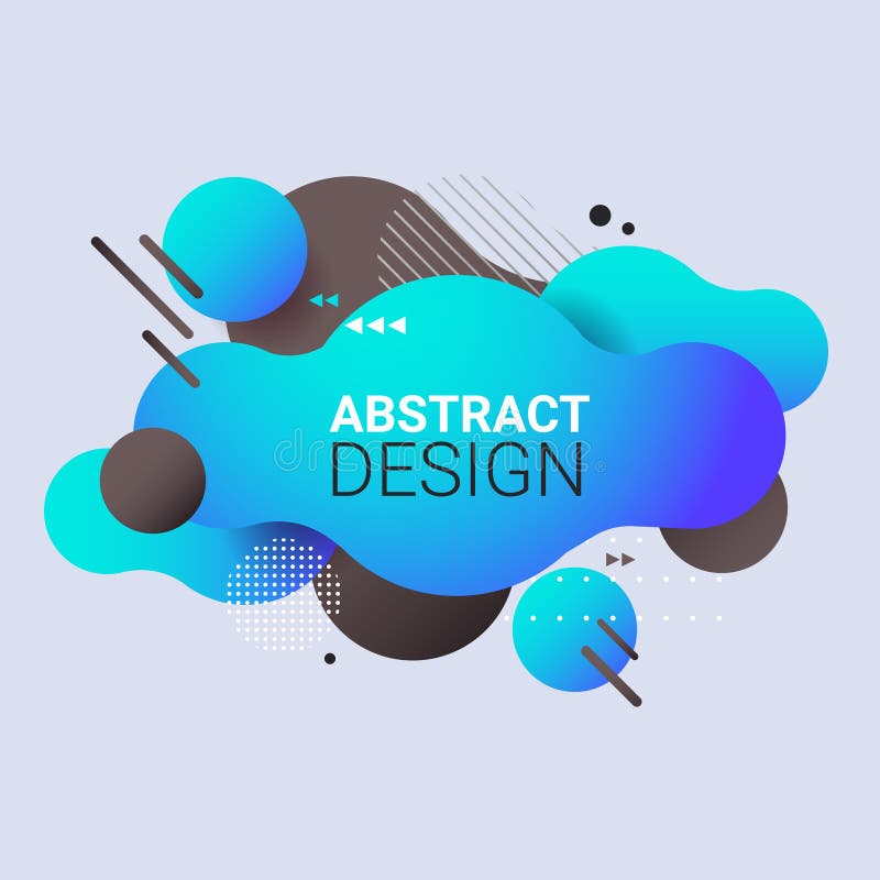Dynamical Colored Form Gradient Abstract Banner Flowing Liquid Shape ...
