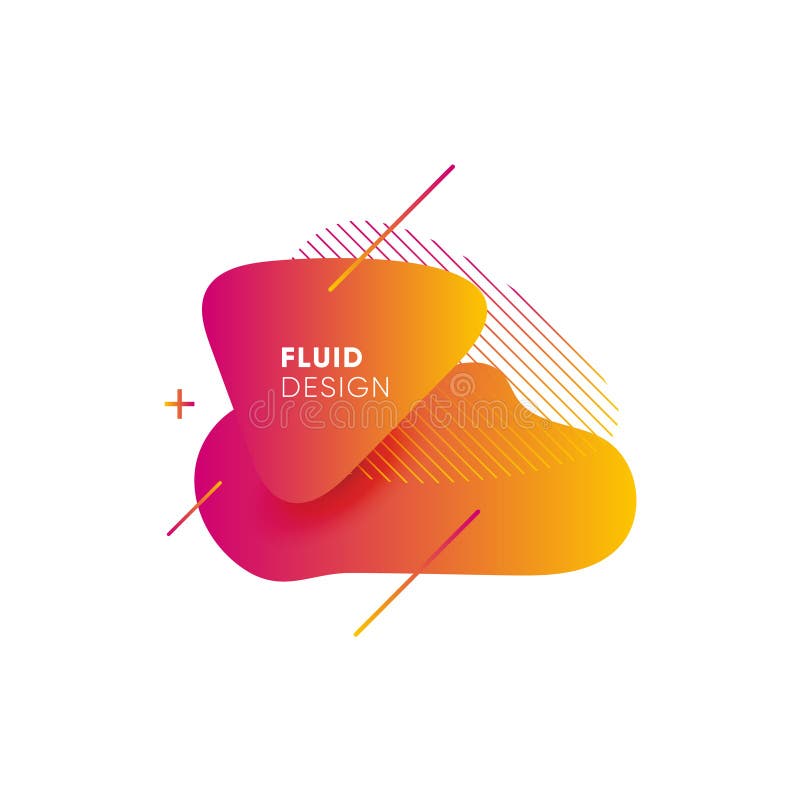 Dynamical Colored Graphic Elements. Flowing Liquid Shapes. Stock Vector ...