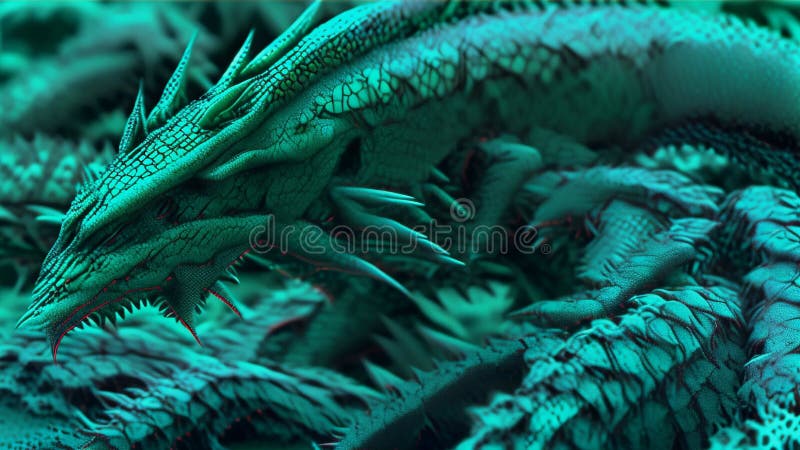 Blue-Scaled Dragon stock video. Video of mysterious - 302361189