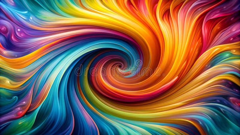 Dynamically Intertwined Abstract Forms in a Kaleidoscope of Colors ...