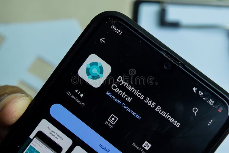Dynamics 365 Business Central Application on Smartphone Screen ...