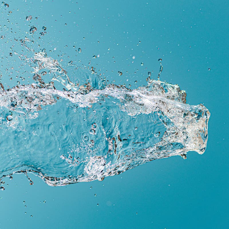 Dynamics of a Flying Water Jet. Stock Image - Image of water, macro ...