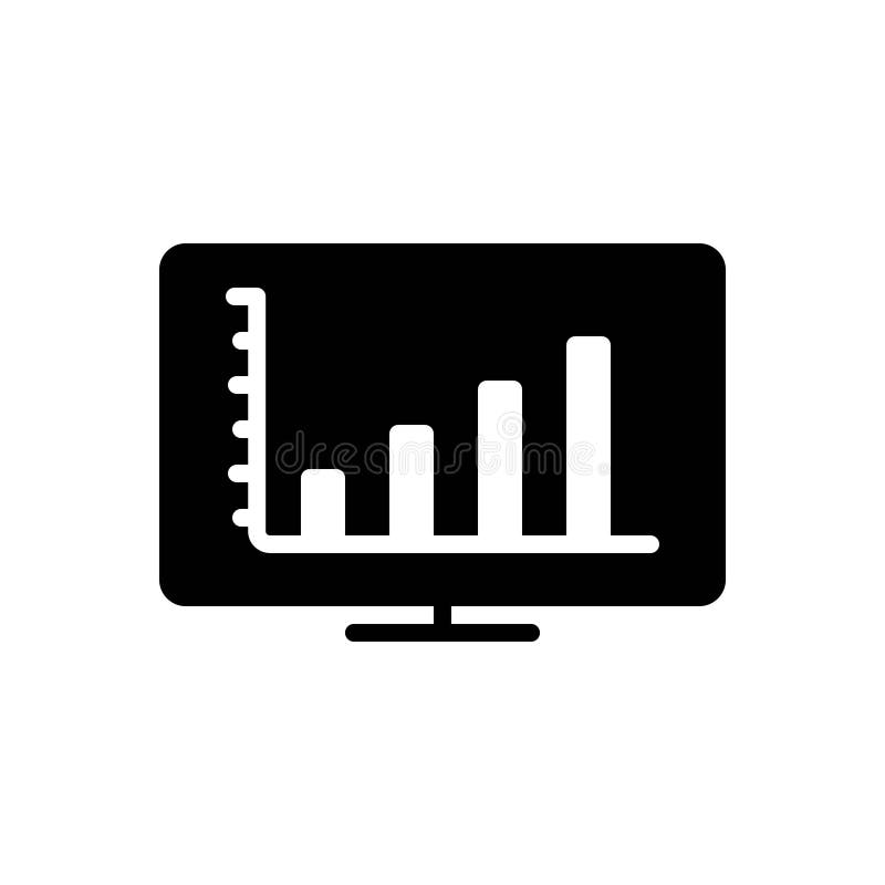 Black Solid Icon for Dynamics, Chart and Market Stock Vector ...