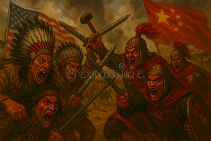 The Dynamics of Trade War Tensions 21 Stock Illustration - Illustration ...