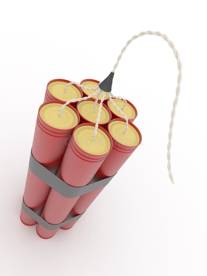 Dynamite ready to blow stock illustration. Illustration of ignite - 7689356