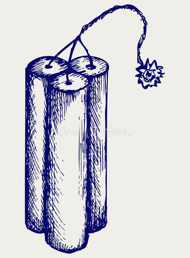 Dynamit. Gekritzelart vektor abbildung. Illustration von künstlerisch ...