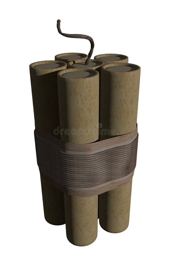Burning Fuse with Dynamite Explosives Stock Illustration - Illustration ...