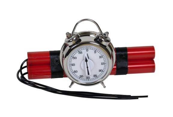Dynamite and Alarm Clock Bomb Stock Photo - Image of antique, timer ...