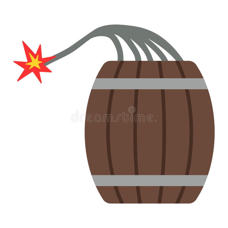 Dynamite Bomb with Burning Wick Danger Explosive Weapon Flat Vector ...
