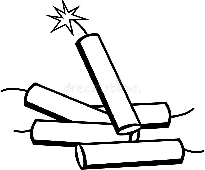 Dynamite or Fireworks Vector Illustration Stock Vector - Illustration ...