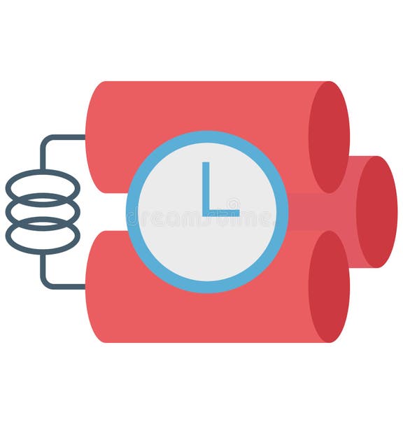 Dynamite Color Isolated Vector Icon that Easily Can Be Modified and ...