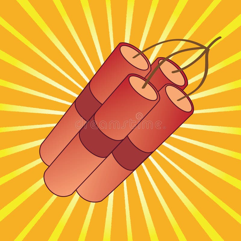 Dynamite d'explosion illustration de vecteur. Illustration du militaire ...