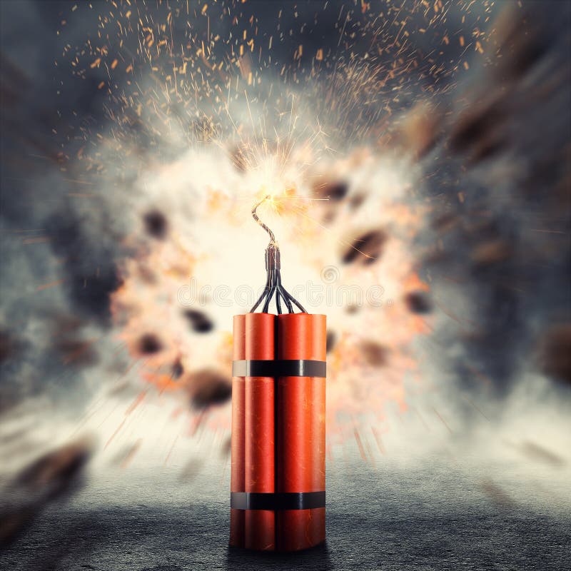 Dangerous Dynamite Sticks On Wooden A Box Stock Image - Image of ...