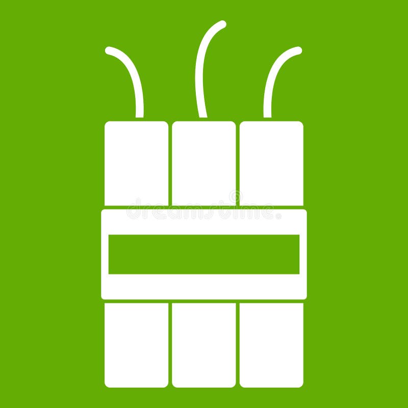 Dynamite Explosives Icon Green Stock Vector - Illustration of ...