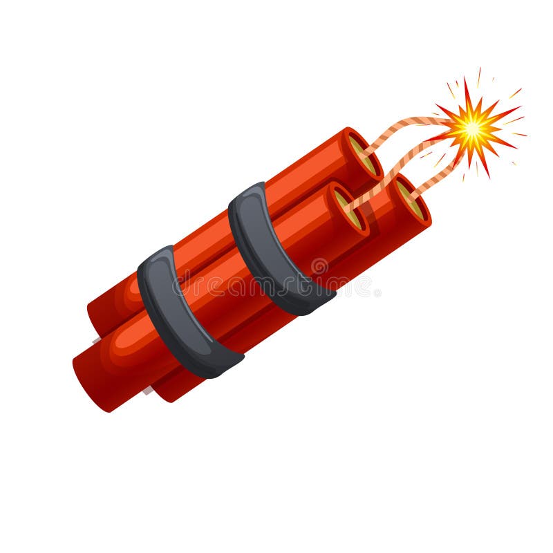 Dynamite Fire Cartoon Vector Illustration Stock Illustration ...