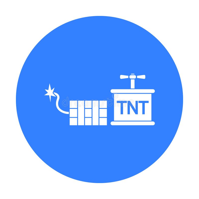 Dynamite Icon in Black Style Isolated on White Background. Mine Pattern ...