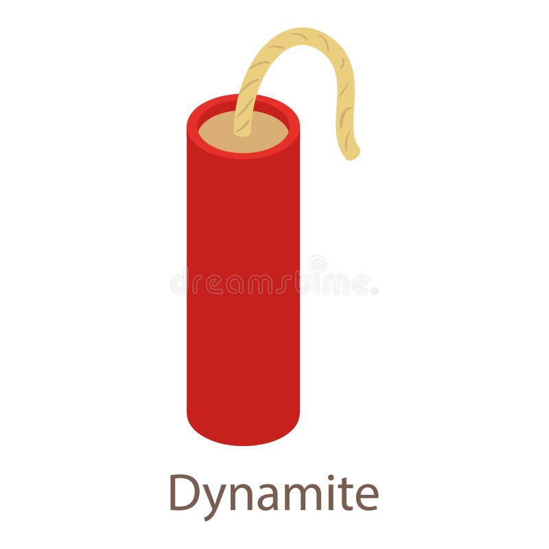 Dynamite Icon, Isometric 3d Style Stock Vector - Illustration of background, explosion: 101247553