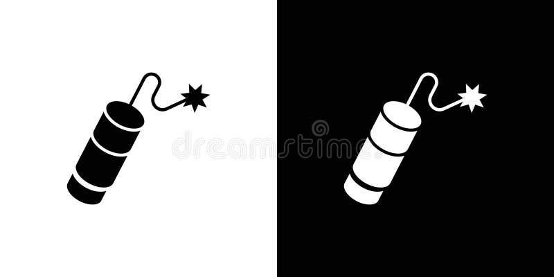 Dynamite Icon Outline Sign Symbol Set Stock Vector - Illustration of ...