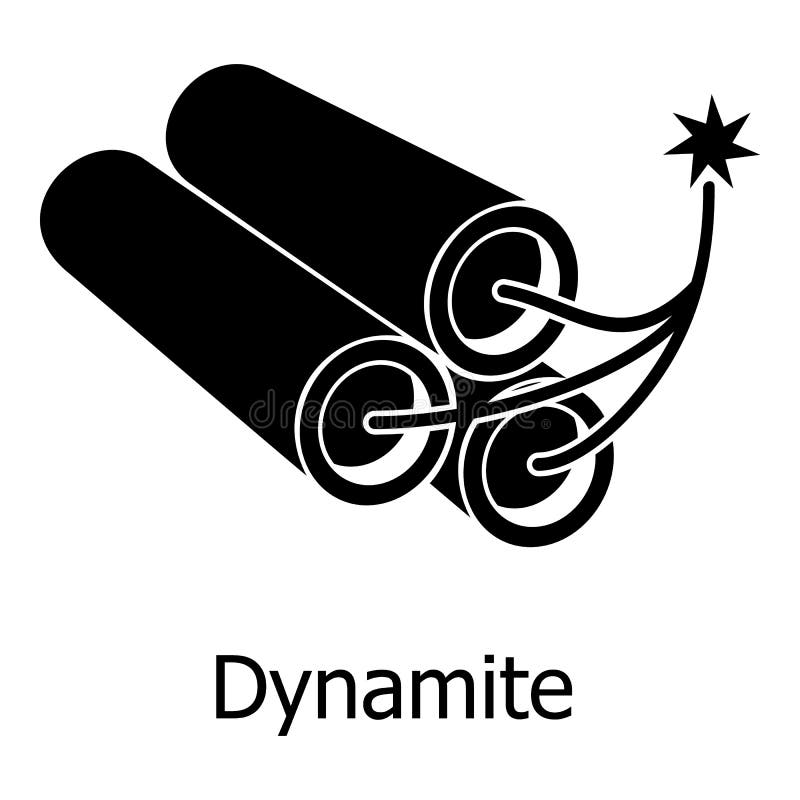 Dynamite Icon, Simple Black Style Stock Vector - Illustration of ...