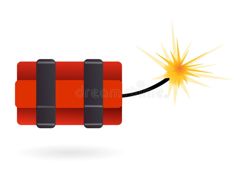 Dynamite ready to explode stock vector. Illustration of icon - 13982057
