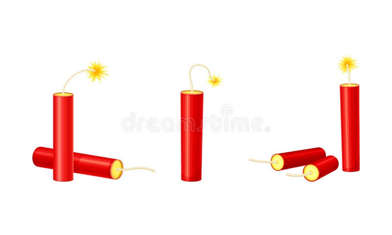 Dynamite Red Stick As Explosive Material with Blasting Cap and Cable or ...